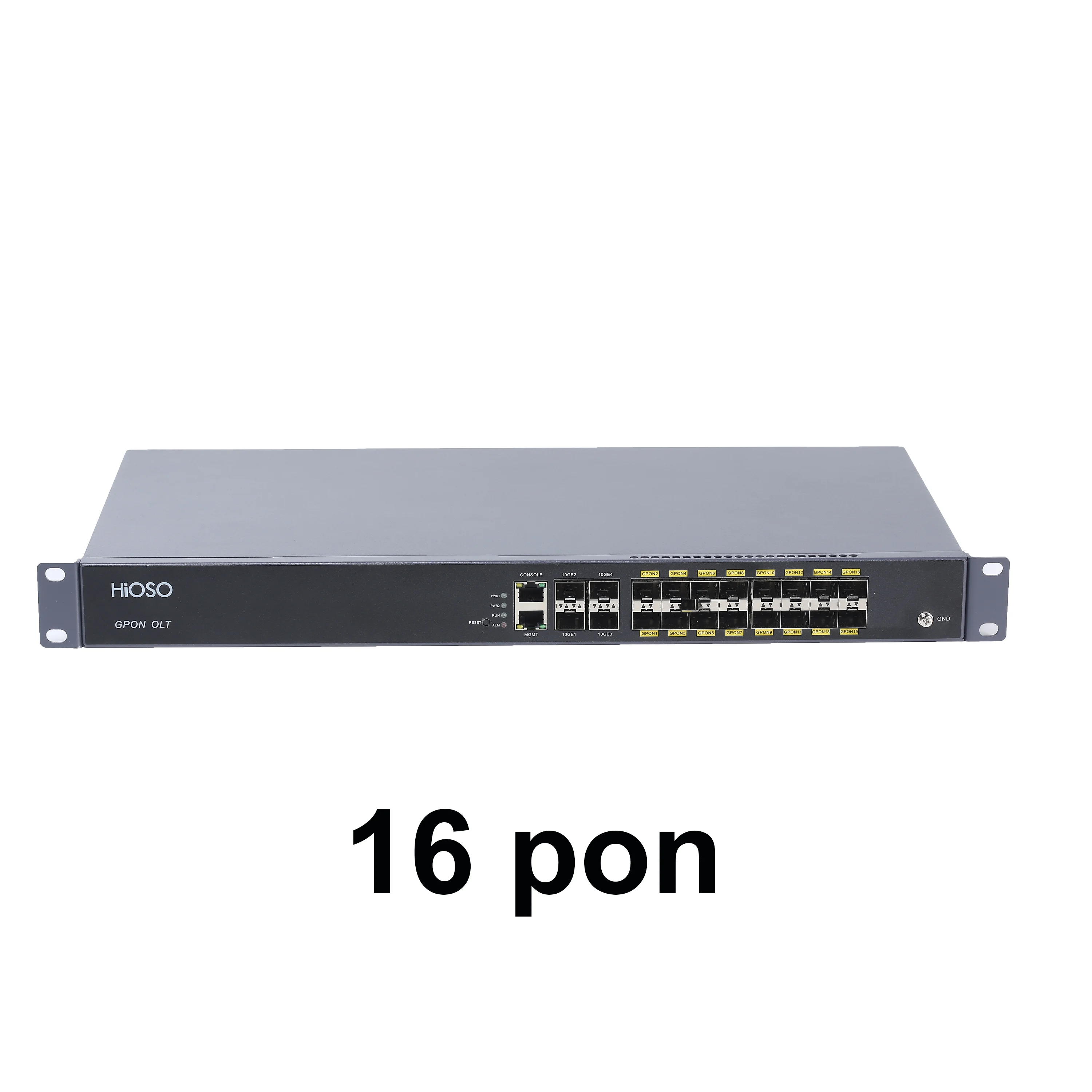 16PON 2AC GPON OLT 4 GE/10GE SFP/SFP+ uplink ports 1 console port 1 ...