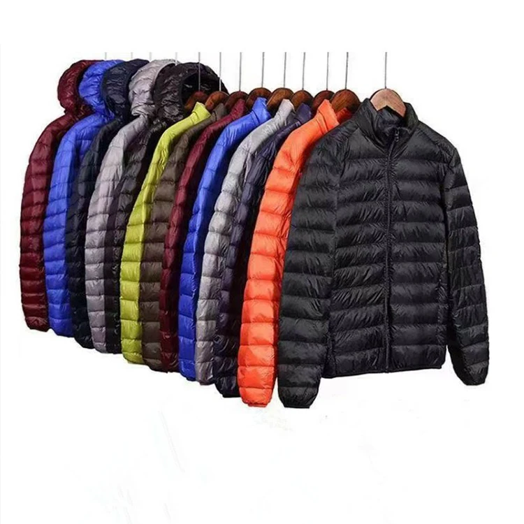 Custom Puffer Jacket Men with Hoodie - Black Coats for Men