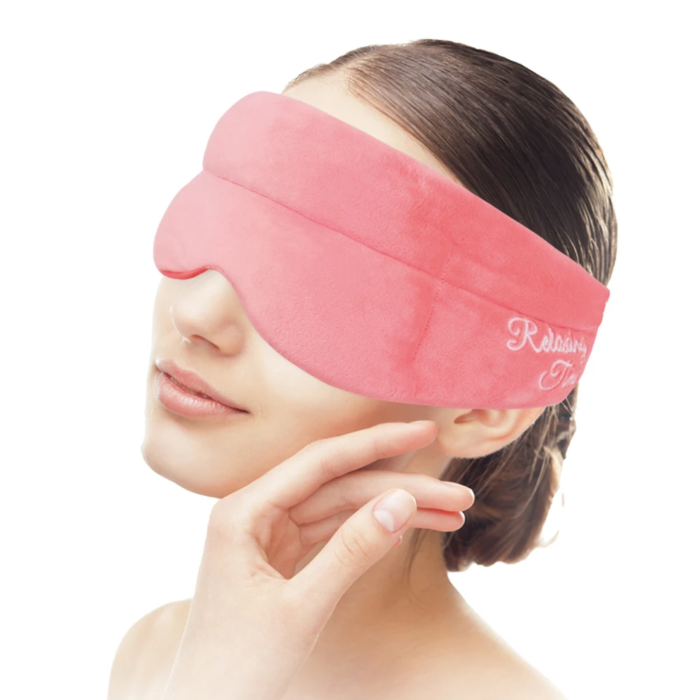 Reusable Hot & Cold Himalayan Salt Eye Mask With Soft Plush Backing And ...