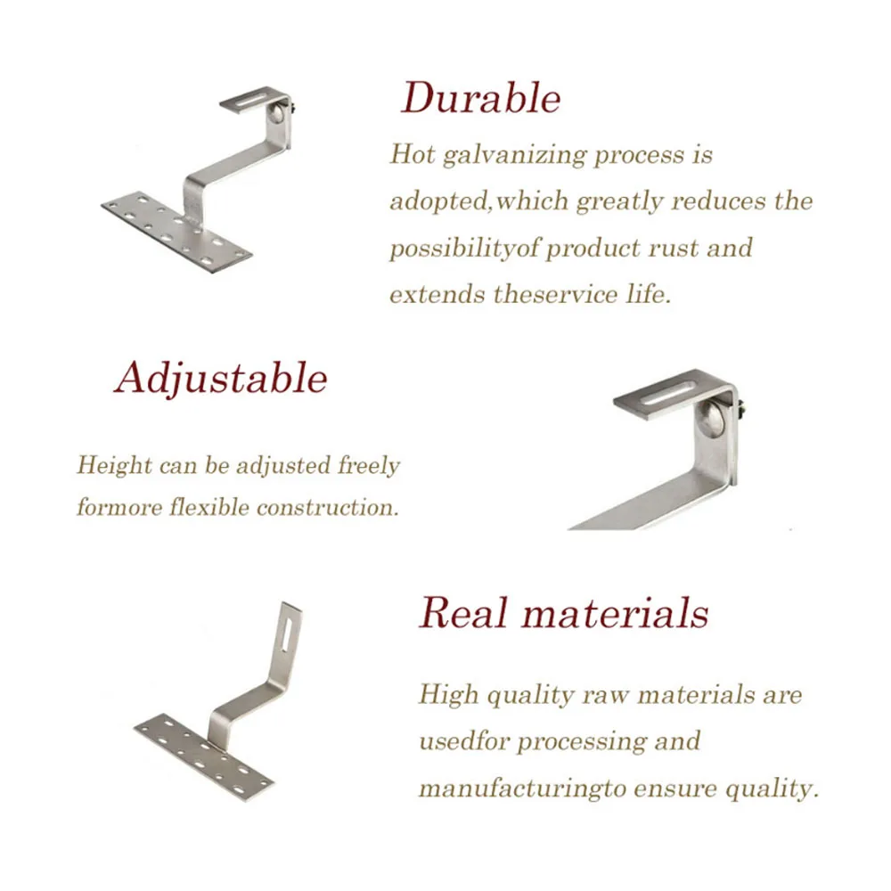 Sus304 Stainless Steel Solar Panel Tile Roof Mounting System For Rail ...