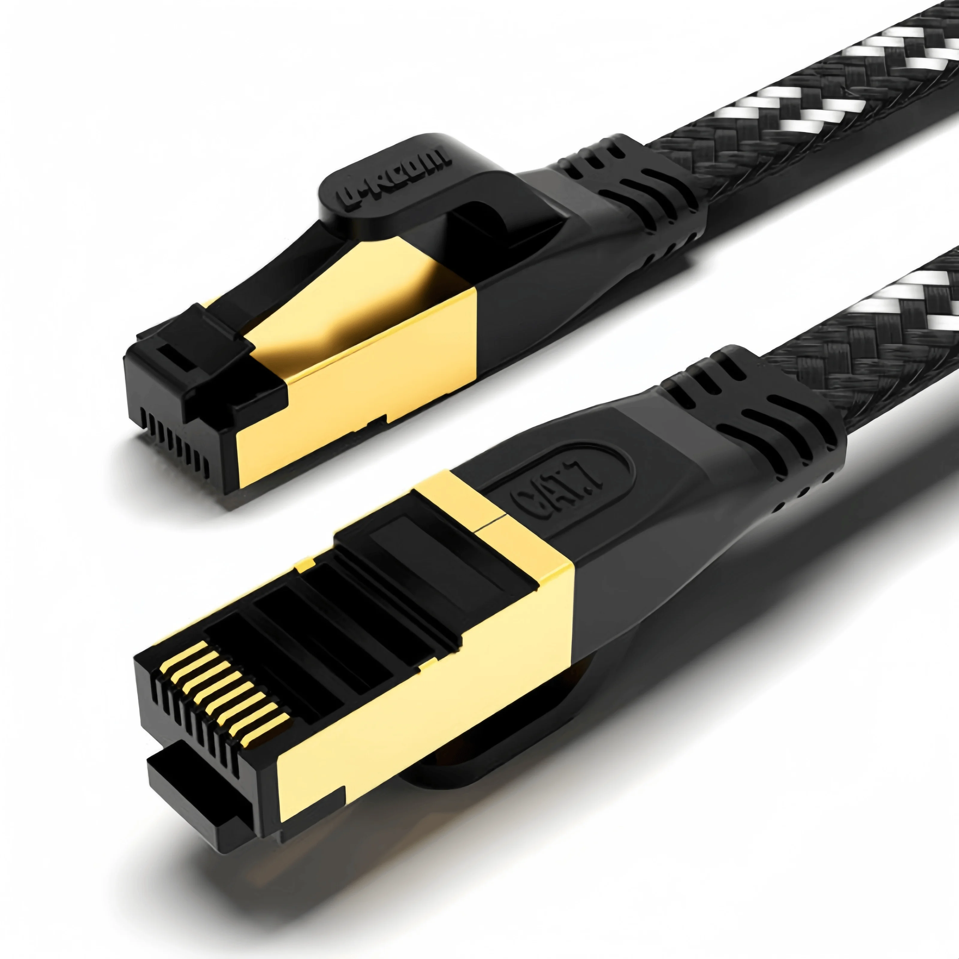 CAT7 Modem Router Plated Shielded RJ45 Connectors Gold Ethernet Cable ...