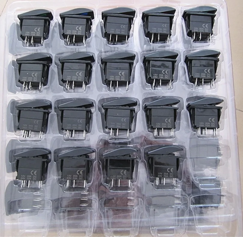 Waterproof 12V 24V 5 Pin SPST Rocker Switch for Auto & Marine