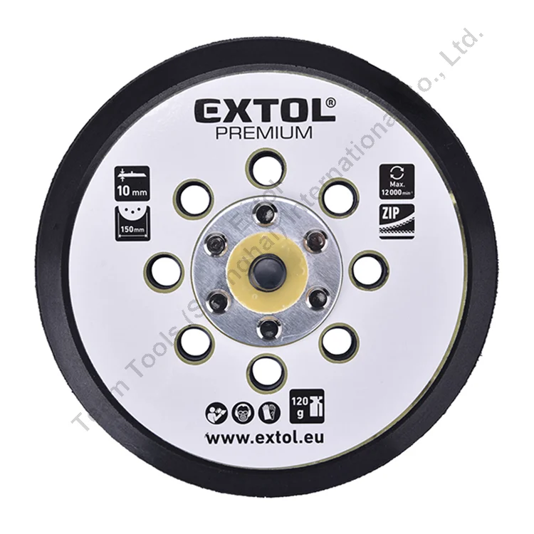 8865038 EXTOL 150mm Air Polisher - Efficient Pneumatic Sander