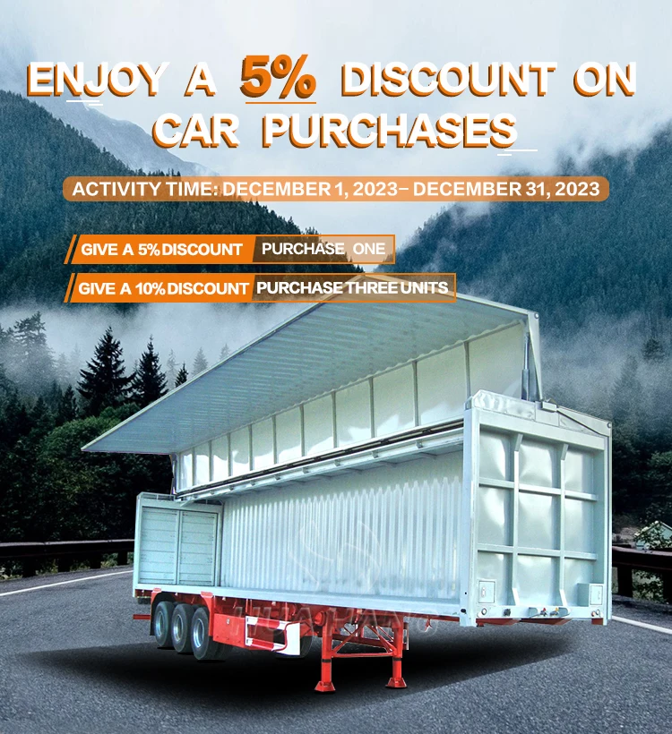 13m Long Hydraulic Wingspan Dry Van Semi Trailer Tri Axles Wing Van ...