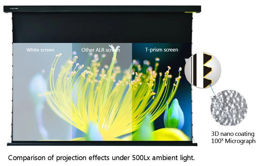 Screen Pro 135 Inch Tab-tensioned Motorized Projection Screen With ...