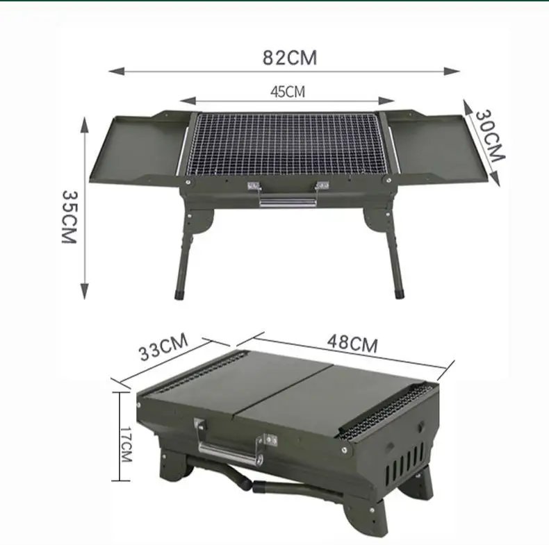 Hot Sale Portable Barbecue Grill Machine Backyard Camping Folding Bbq ...