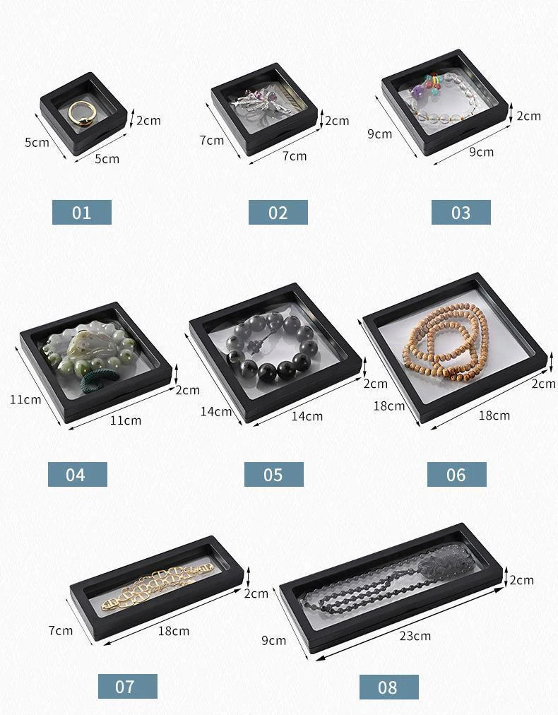 Jewelry Box 3d Floating Frame Jewelry Display Packaging Case Ornament ...
