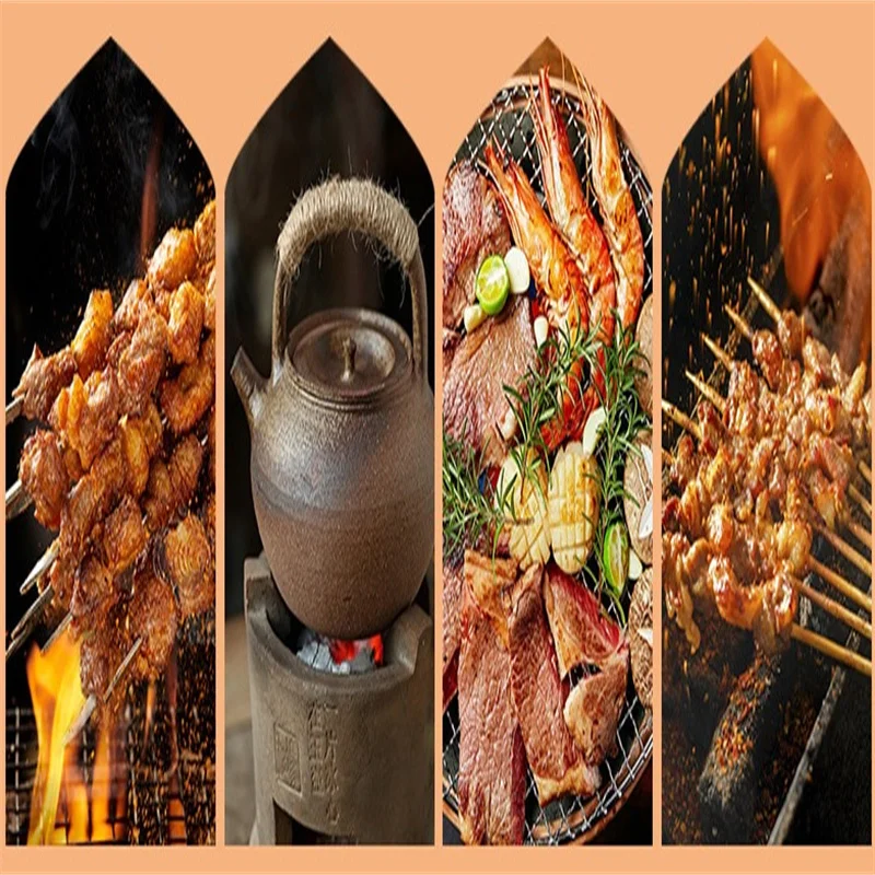 Barbeque Charcoal Grill Stainless Steel Pyramid Folding Fire Grill ...