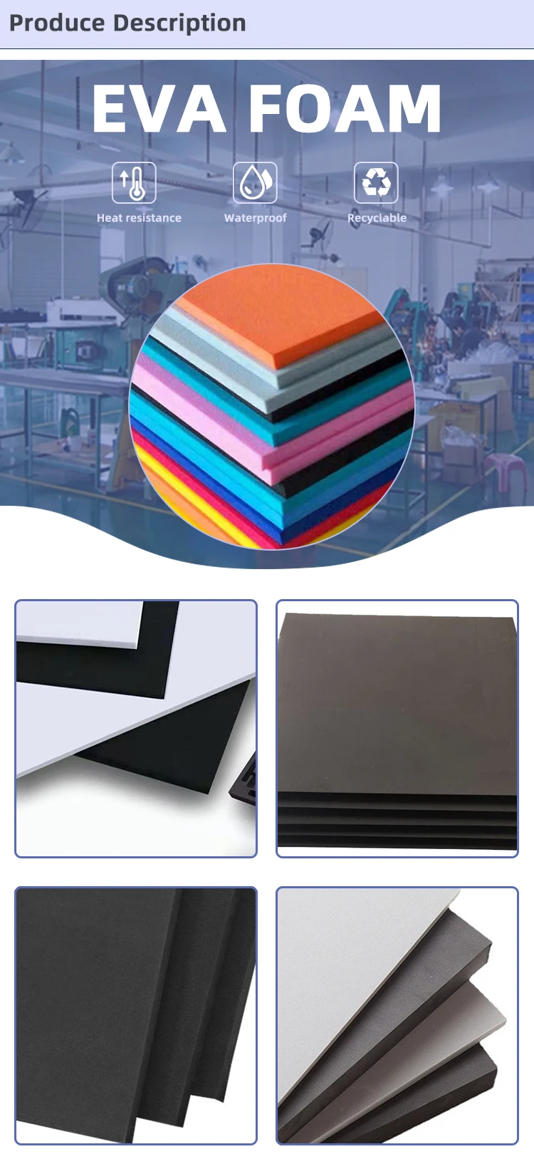 Customized Eva Sponge High Elasticity Cr Rubber Pad Foam Material - Buy ...