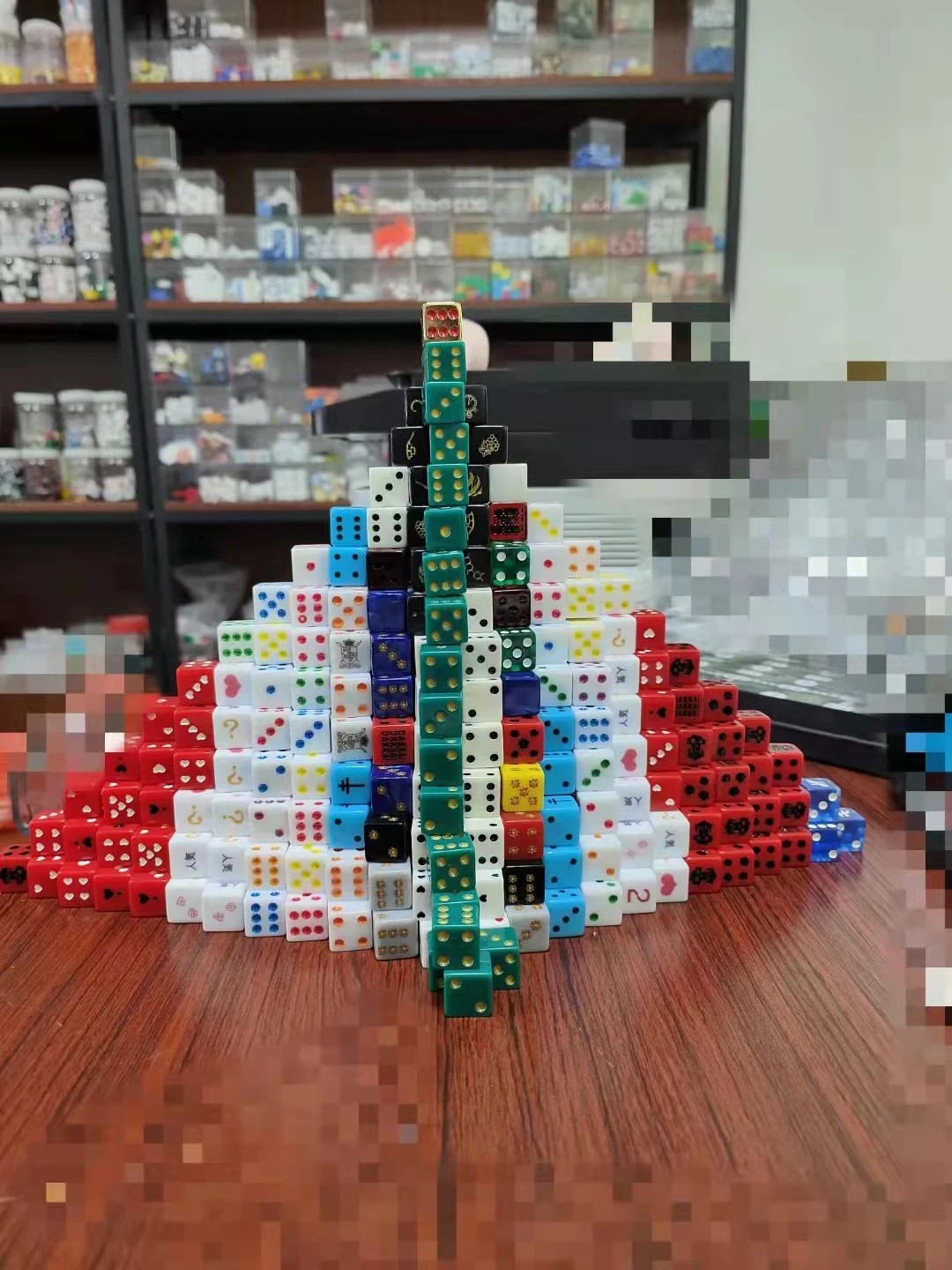 Customized Logo Personalized Unique Colored Dice D6 Set