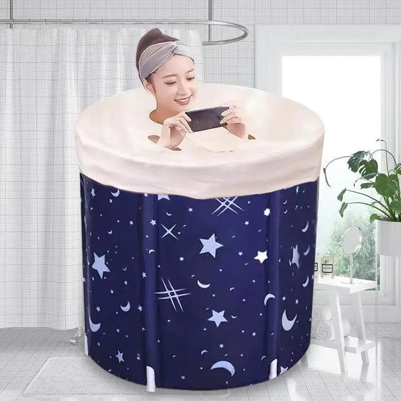 Portable PVC Bathtub - Folding Shower Barrel for Adults