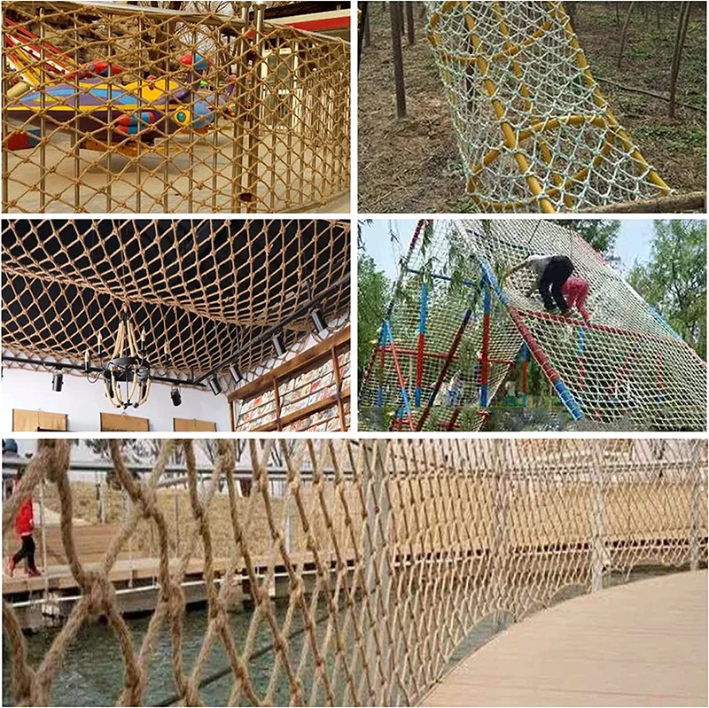 Playground Climbing Safety Nets Cargo Rope Ladder Swing Nylon Rope ...