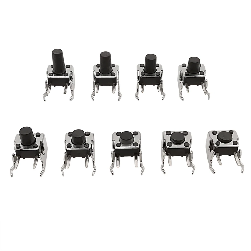 6x6 PCB Momentary Tactile Tact Push Button - Self-Reset Switch