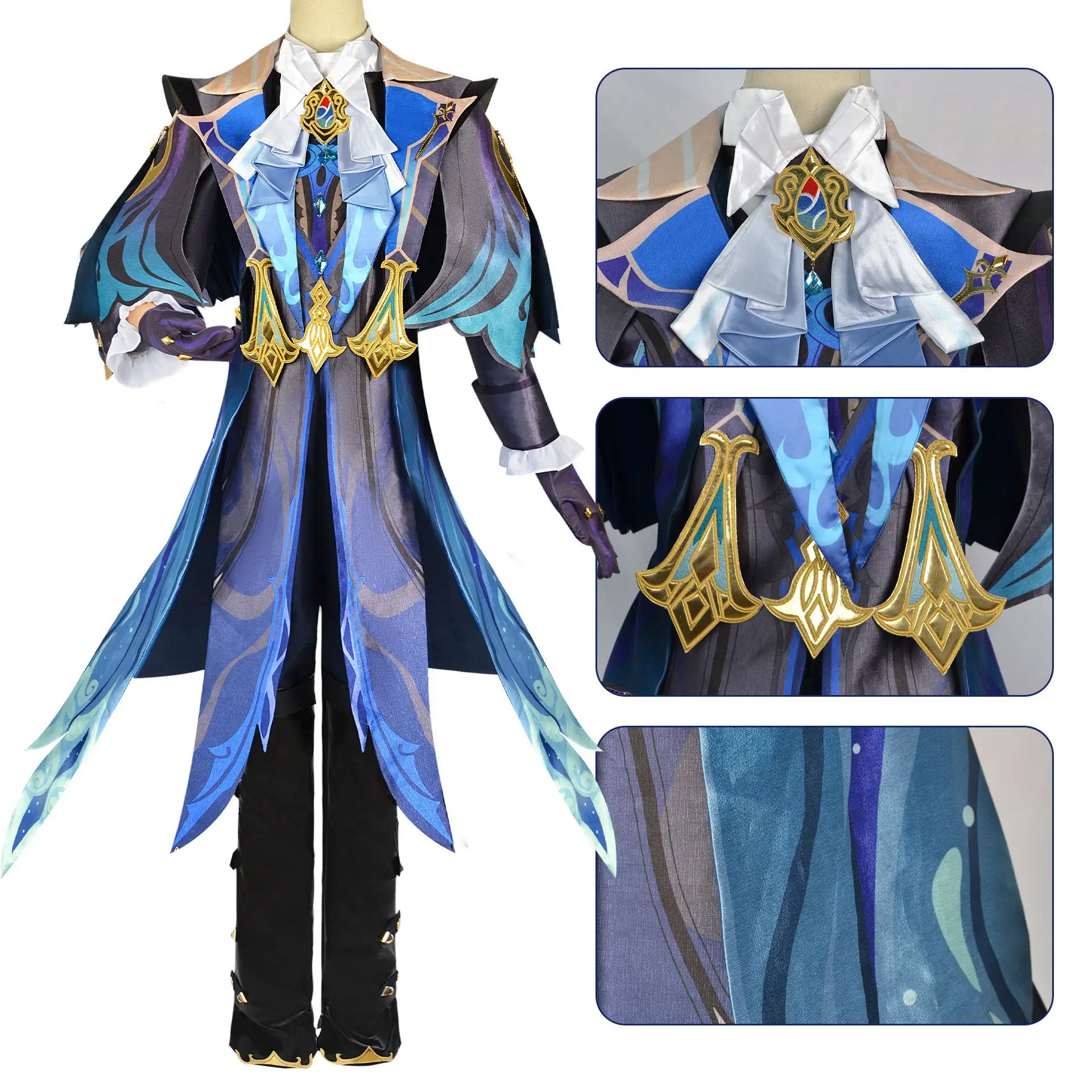Genshin Impact Fontaine Chief Justice Uniform - Neuvillett Cosplay ...