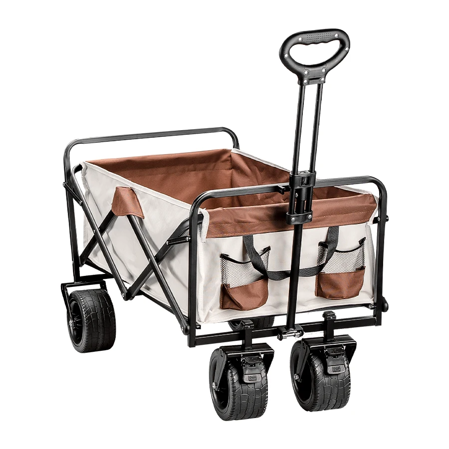 500lbs Heavy Duty Portable Collapsible Beach Cart With Big Wheels For ...