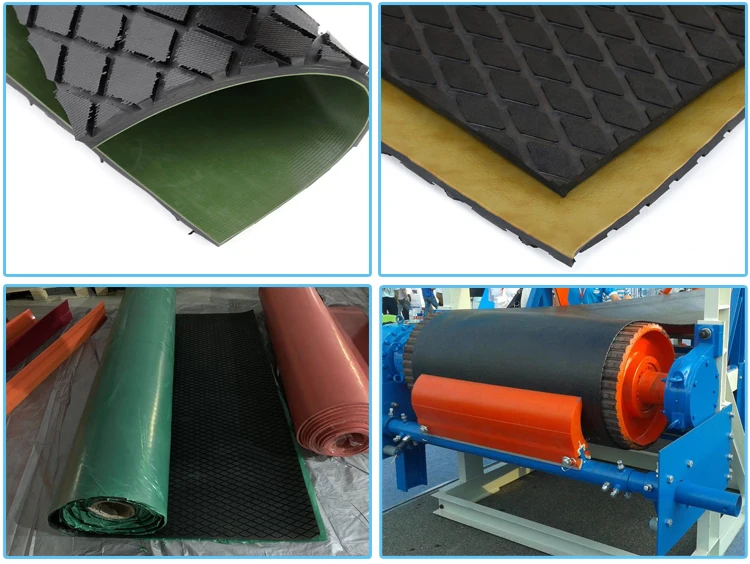 Layered Conveyor Diamond Pattern 8mm Pulley Lagging Rubber Sheet - Buy ...