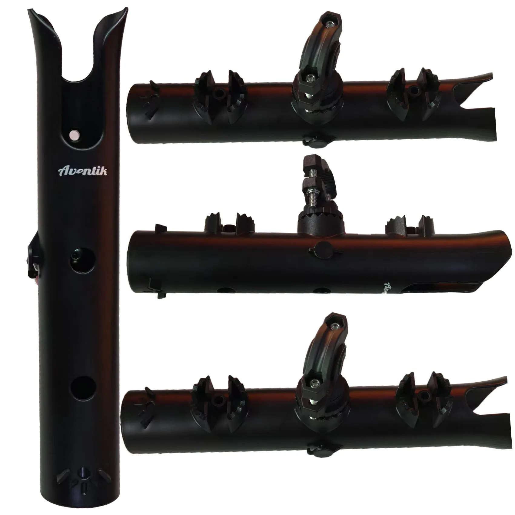 Round Fishing Rod Holder with Clamp for Bicycle, Adjustable and Secure ...