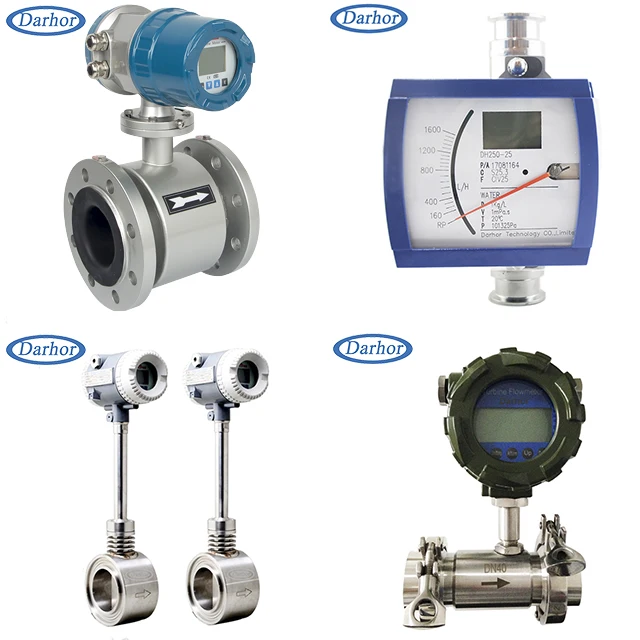 Darhor DH1000 industrial electromagnetic flow meter hot water magnetic flowmeter sea water ...