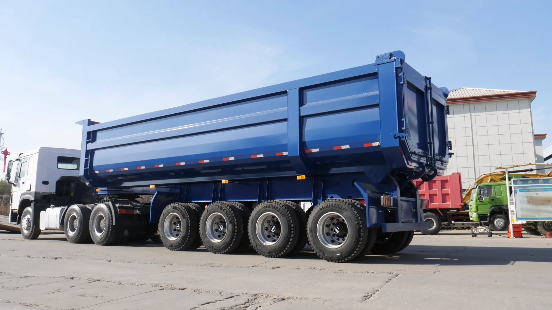 Sand Truck Trailers Hydraulic Tipper Dumping Tipping End Dump Semi ...