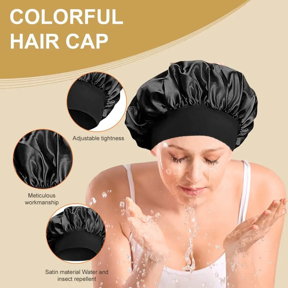 2025 Oversized Silk Bonnet Satin Bonnets Hair Bonnets Sleeping Cap ...