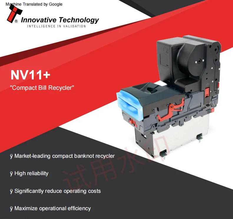 Market-leading Compact Banknote Recycler 30 Banknotes 2.2kg Weight SSP ...