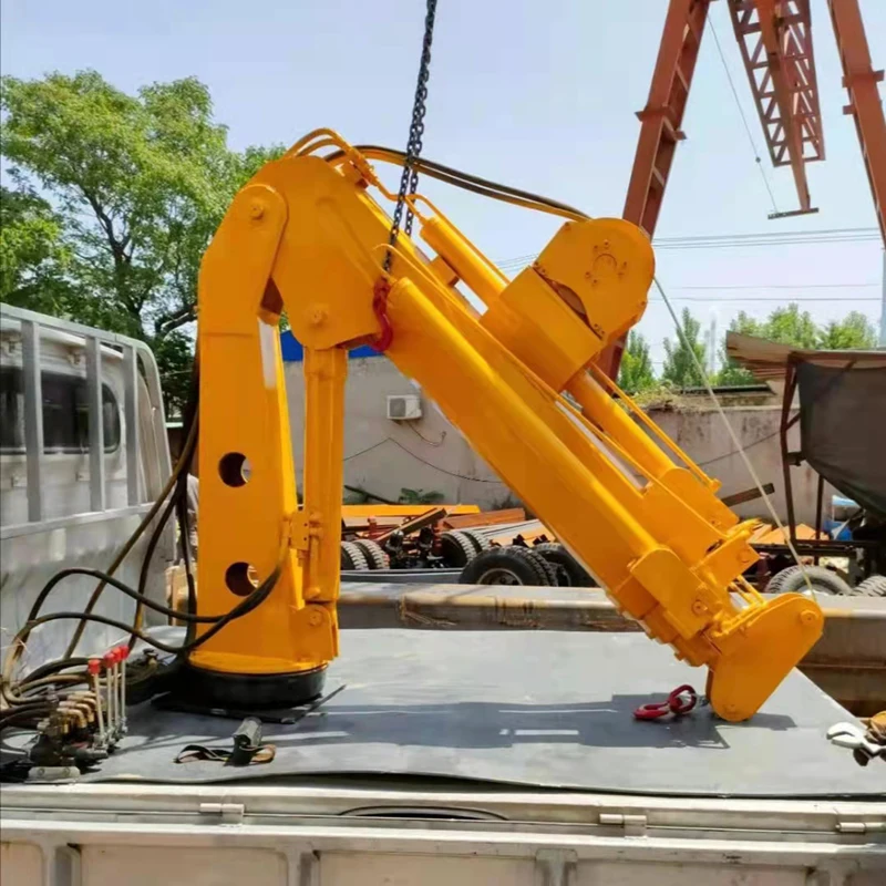 Small Truck Folding Boom Crane 360 Degree Rotary Small Crane - Buy ...