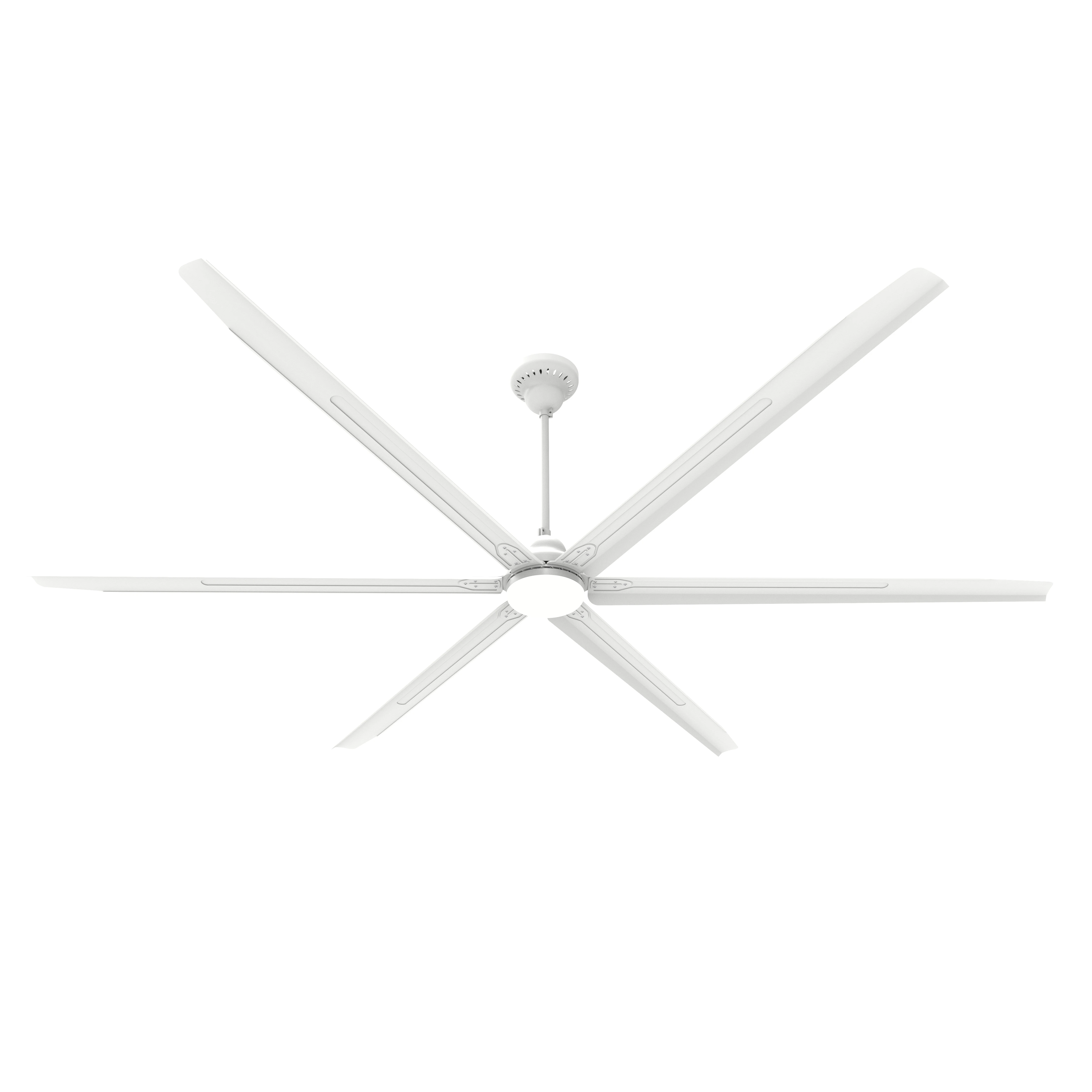 3M 10ft HVLS PMSM Ceiling Fan Light 220V AC/DC 230W 30-34dB Electric ...