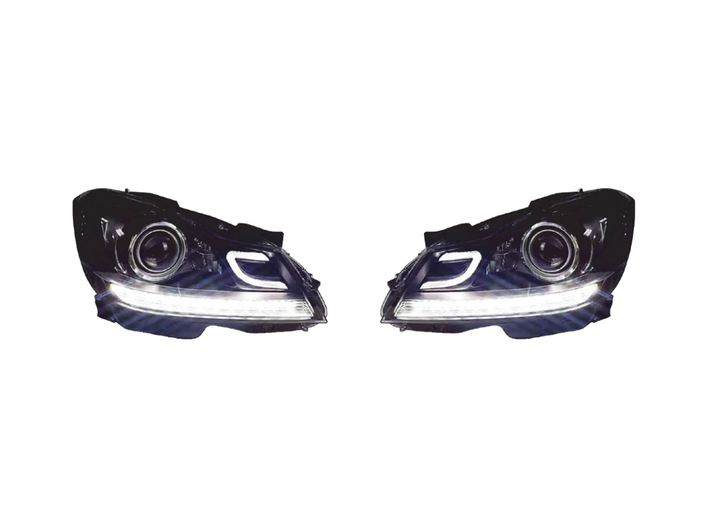 Auto Head Lamps Car Headlights For Mercedes Benz C-class W204 Upgrade ...