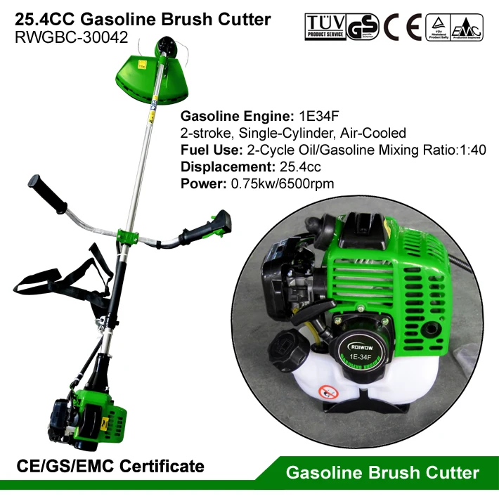25.4CC 2-Stroke Gasoline Powered Grass Cutter Cordless Petrol Grass ...