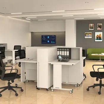 Teacher Furniture Workstation Office Desk Writing Study Home Cubicle L ...