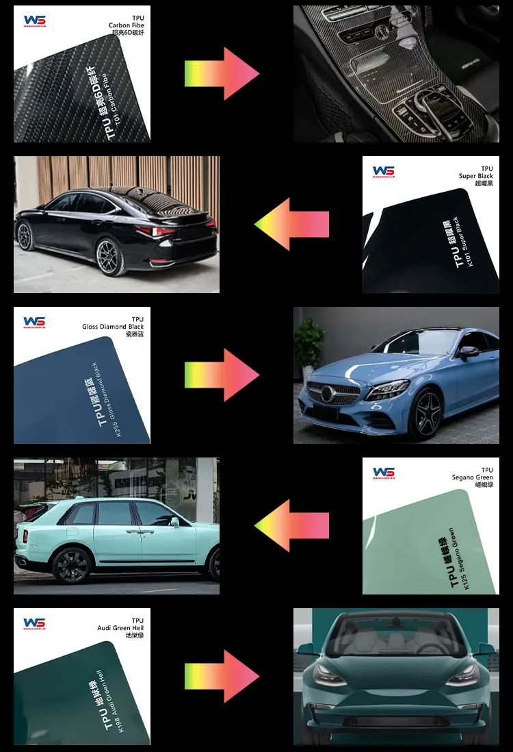 Tpu Car Wrap Film Super Bright Tiffany Crystal For Body Color Change ...