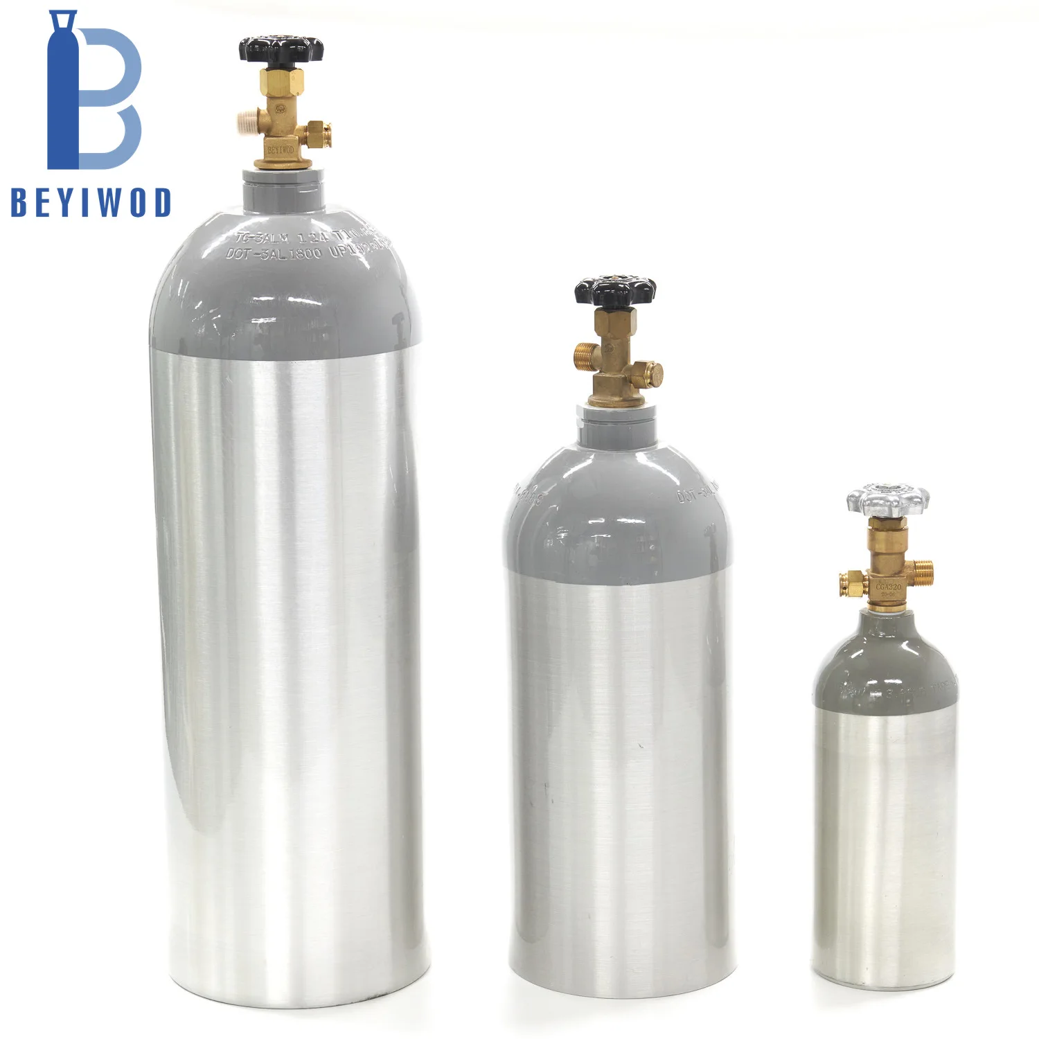 New Aluminum Co2 Cylinder 5lb Co2 Tank With Cga320 Valve - Buy Co2 Tank ...
