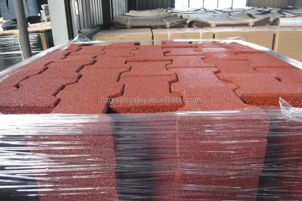 Interlocking Outdoor Rubber Tiles /driveway Rubber Tiles With Surface ...
