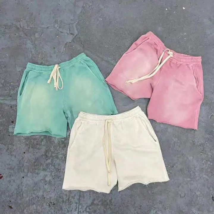 Pickling Wash Shorts Heavyweight 100% Cotton Screen Printing Unisex Sun ...