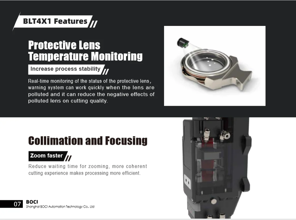 BOCI Blt421 4-8kW Auto-Focusing Fiber Laser Cutting Head for Fiber ...