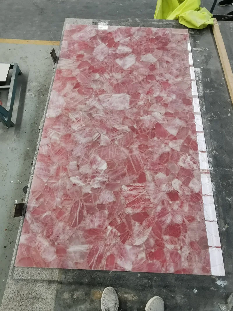 Natural Translucent Pink Onyx Marble Stone Slab Prices