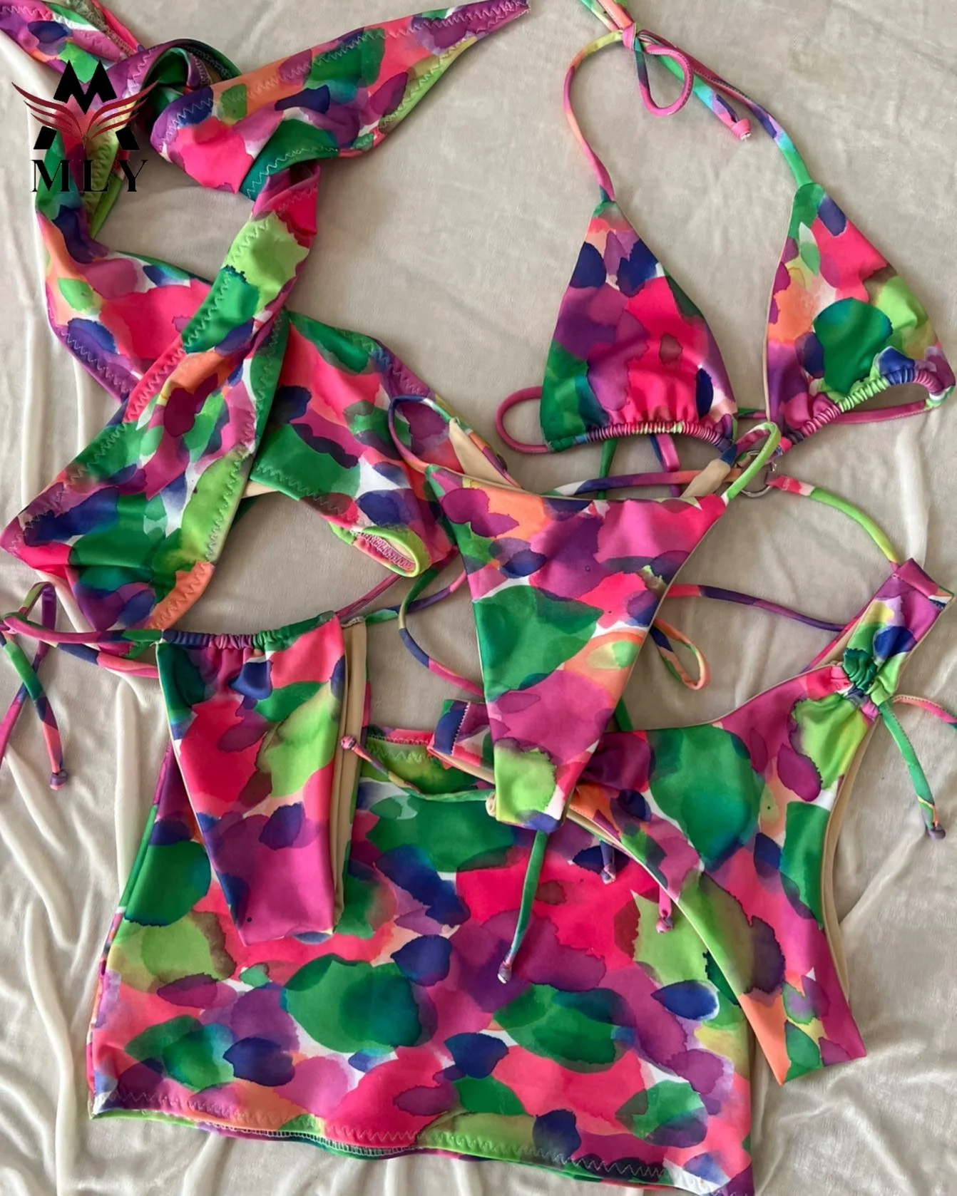 Custom Logo Swimsuit Woman Swimming Bikini Swimwear Bikinis Bathing ...