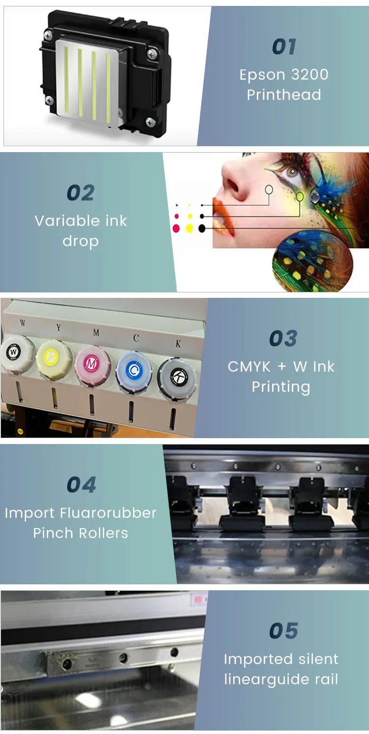 Dx5 8color Tshirt Printing Machine Dual Head Xp600 Xp-600 Printheads A3 ...