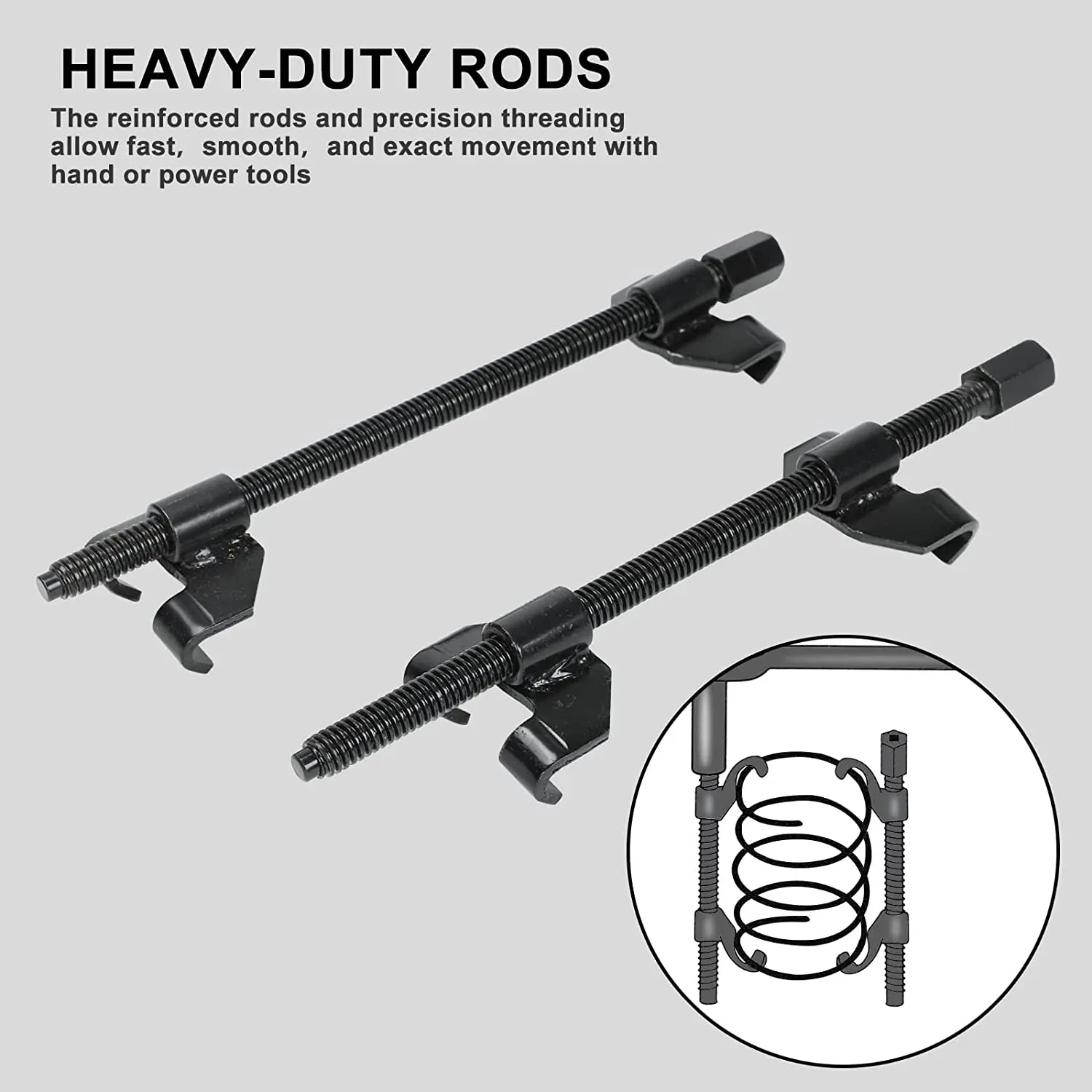 2Pcs 380mm Heavy Duty Car Coil Strut Spring Compressor Shock Absorber ...
