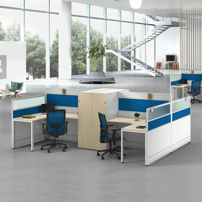 Modern Office Cubicle Partition Workstation for 6 Seaters