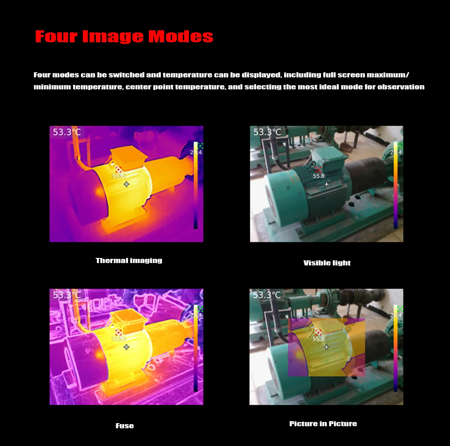 Touch Screen UNI-T UTi260V Infrared Thermal Imaging Camera for ...