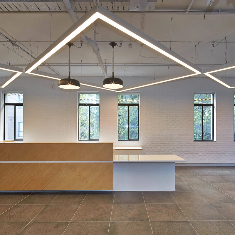 50mm LED Linear Pendant Light Commercial Continuous Line Ceiling Light ...