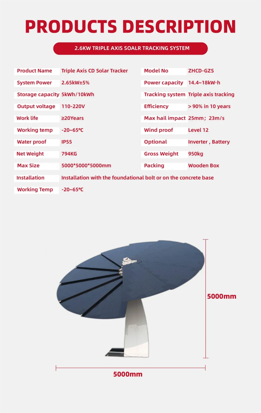 6kw Sun-tracking Solar System 10kwh Lithium Ion Battery Monocrystalline ...
