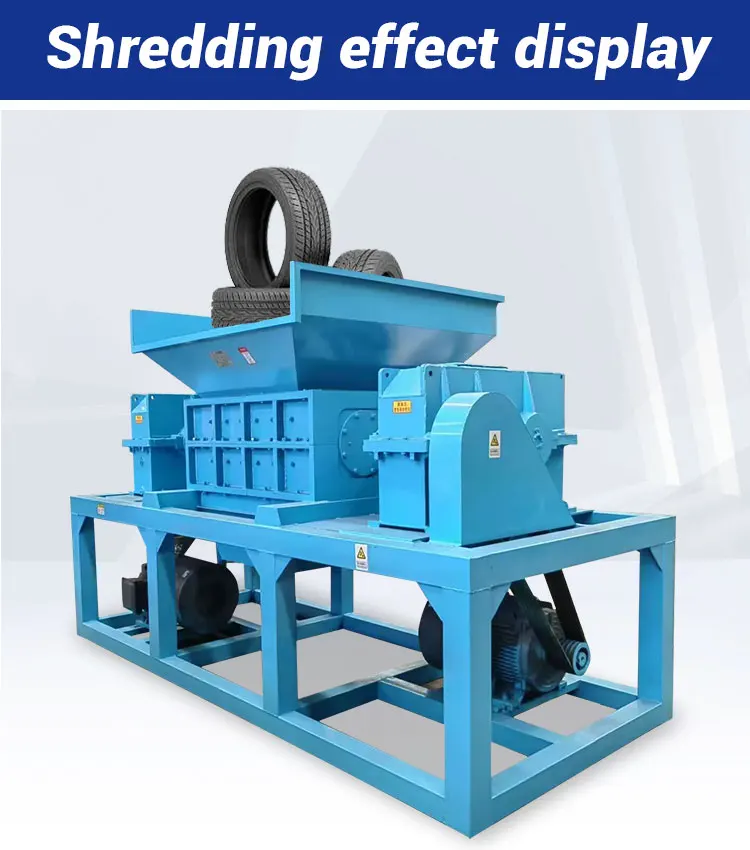 Industrial Heavy Duty Tyre Rubber Recycling Crusher Whole Truck Tire Waste Radial Tire Shredder ...
