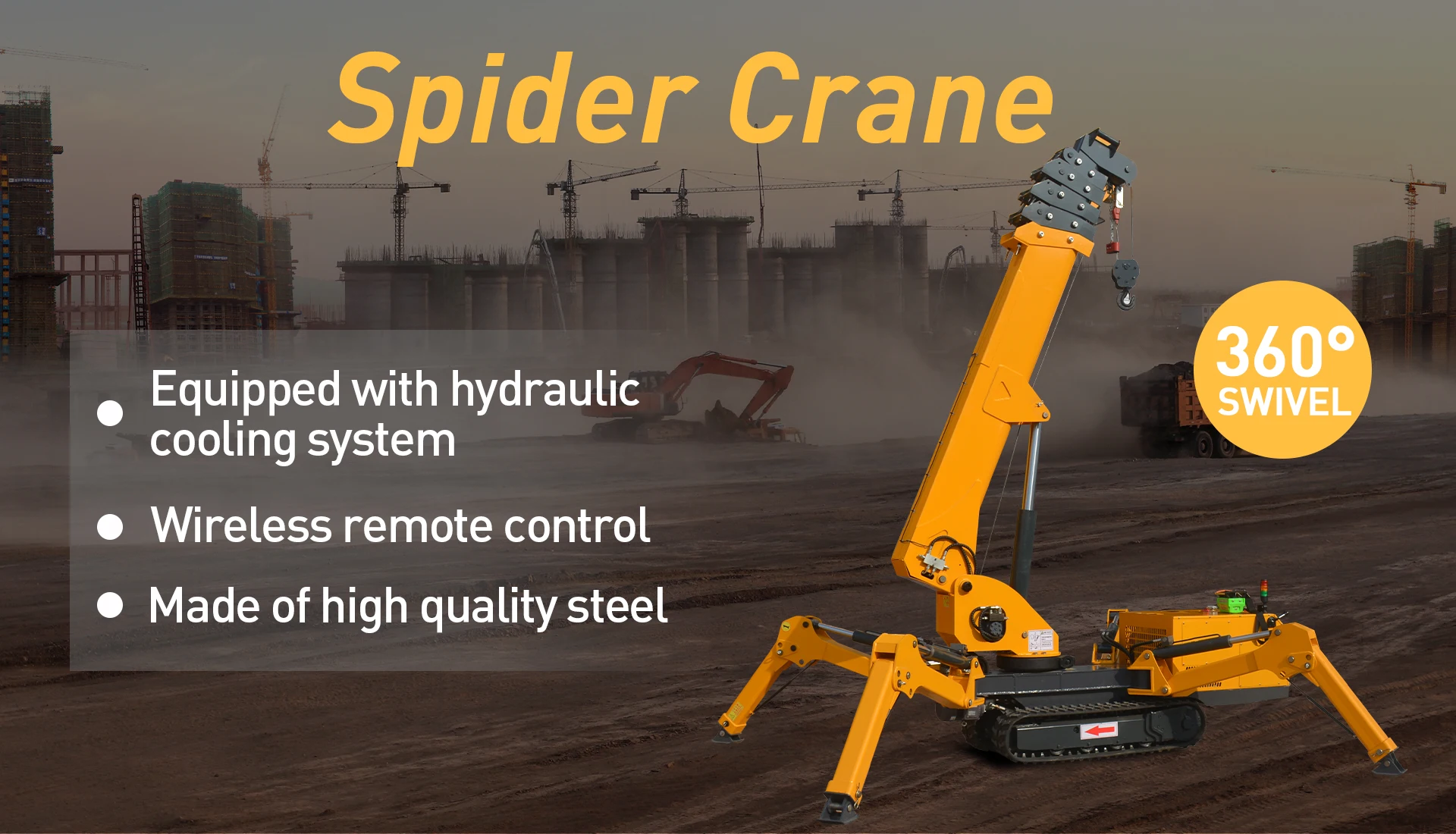 Spider Crane 20 Ton - Versatile and Durable New Construction