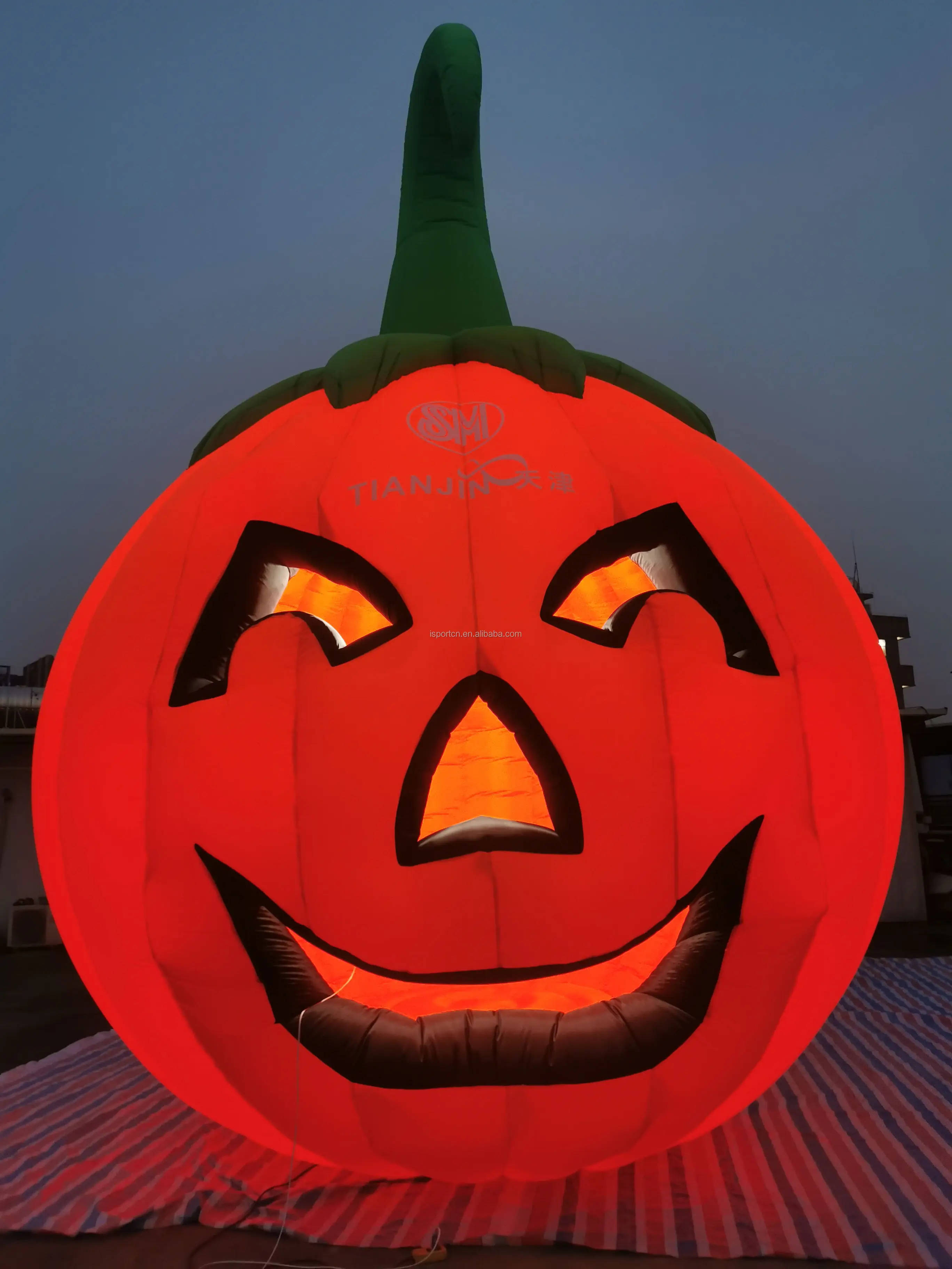 Giant Outdoor LED Light Head Ghost Halloween Themed Inflatables Pumpkins