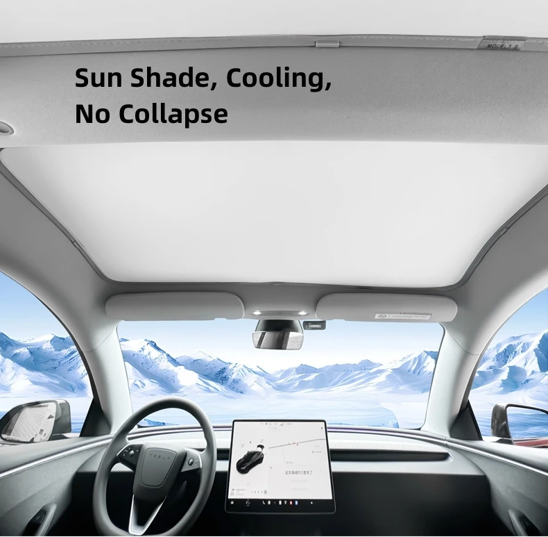 Summer UV Protection for Tesla Model 3/Y Retractable Roof Sunshade ...
