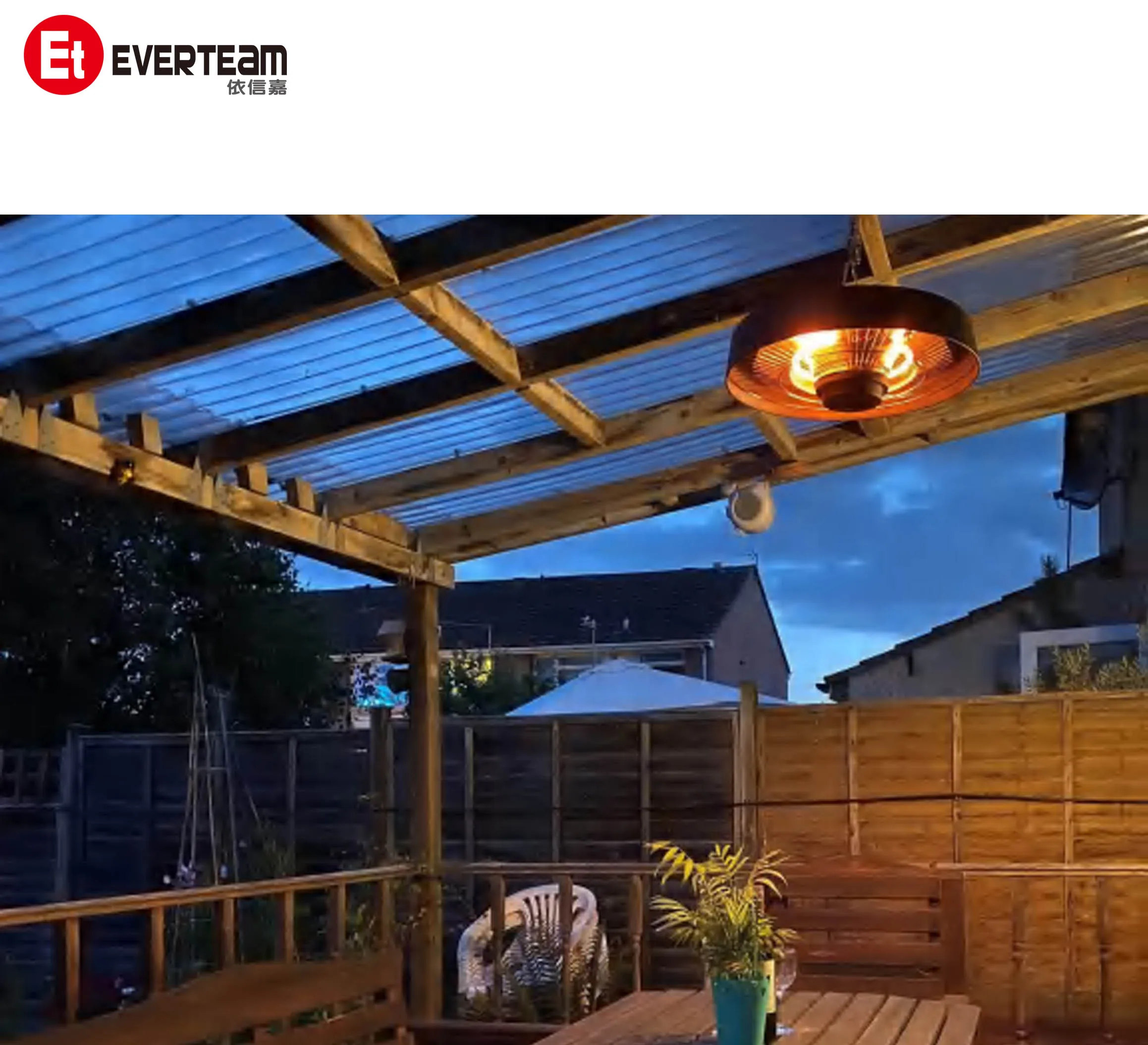 Electric Patio Infrared Heater 2000w Ceiling Mount Radiant Heaters ...