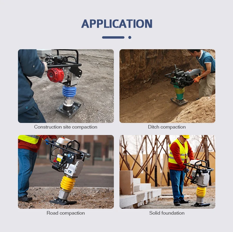 Hand Jumping Tamp Rammer Compactor Robin Gasoline Diesel Petrol ...