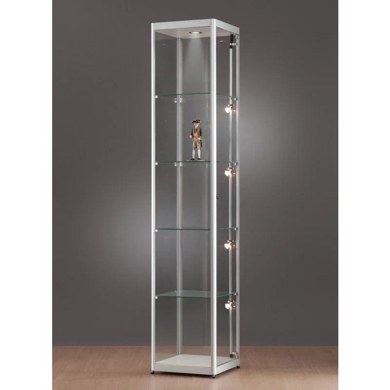 Luxury Tempered Glass Display Cabinet with Aluminum Frame
